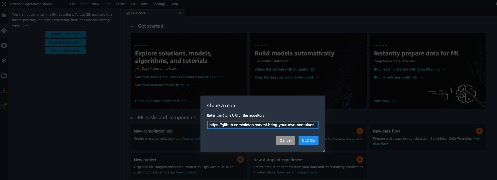 Bring Your Own Containerbyoc With Machine Learning Algorithm Into Aws