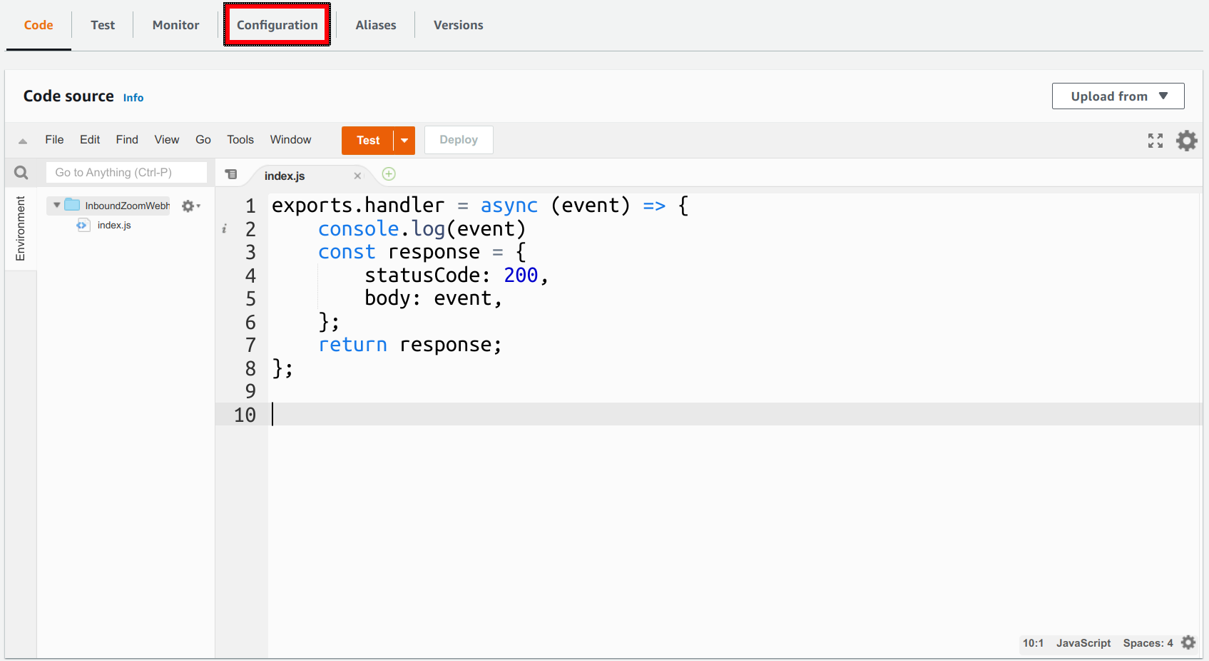 Building Web-hooks using AWS Lambda function URL